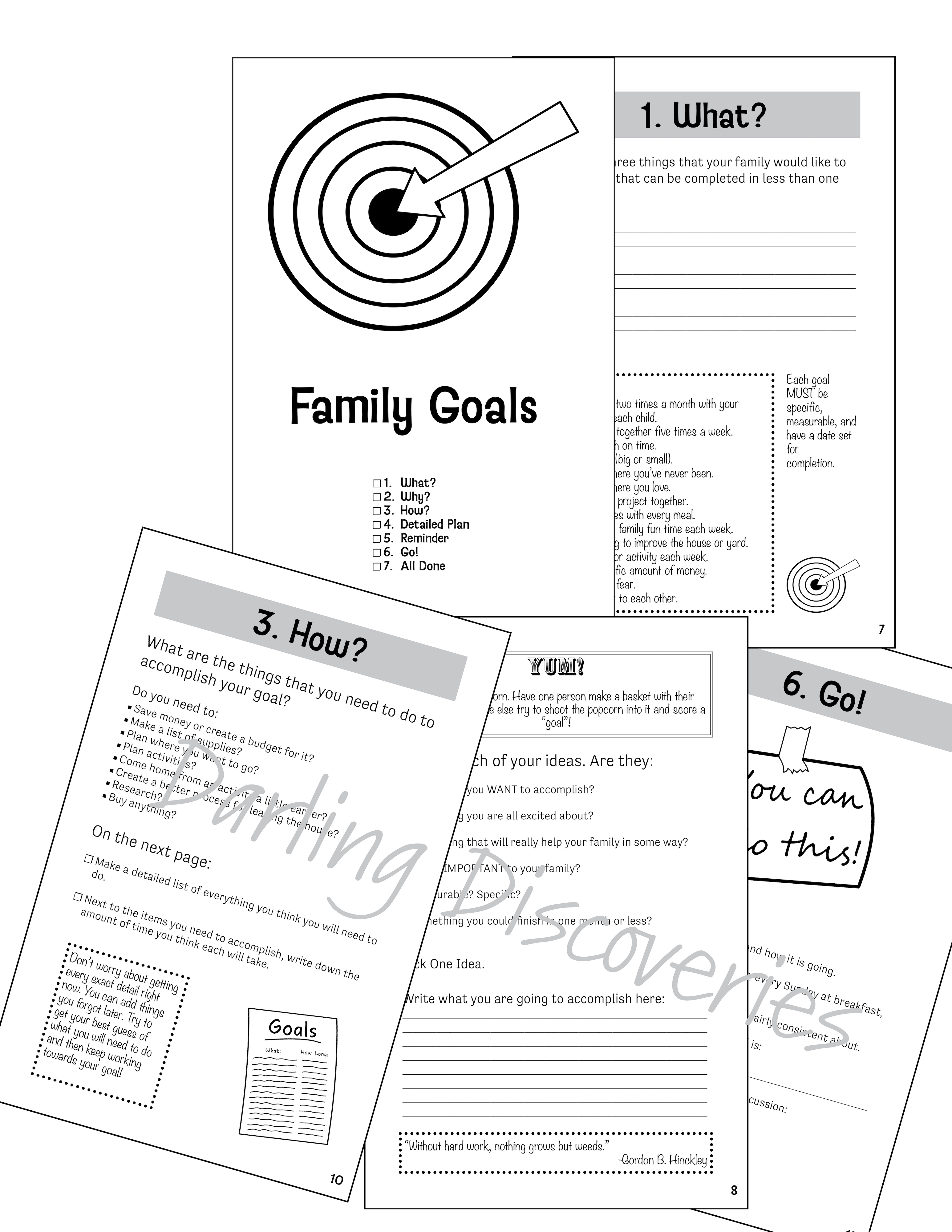 Family Goal Planning Worksheets