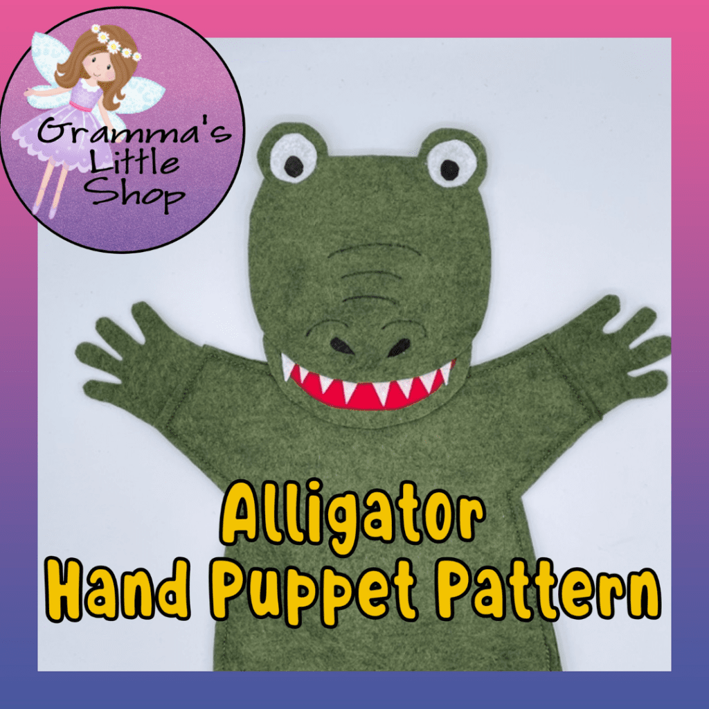 Alligator Hand Puppet Pattern, PDF Pattern for Hand Puppet | Teaching ...