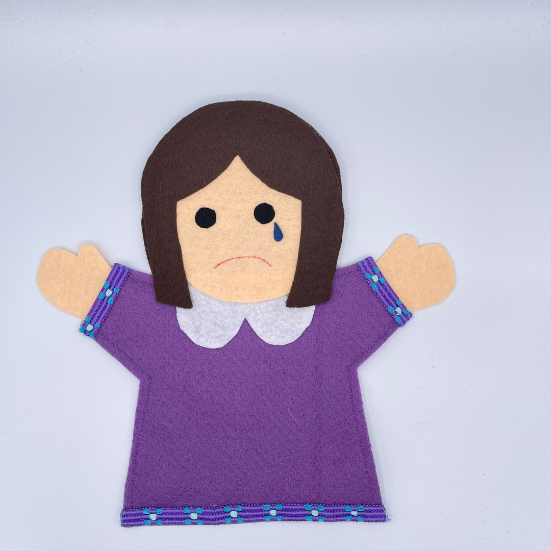Happy Face, Sad Face Reversible Girl Hand Puppet Pattern | Teaching in ...